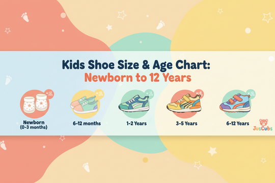Kids Shoe Size & Age Chart: Newborn to 12 Years | JusCubs – Juscubs